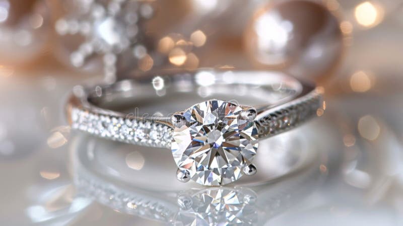 A Sparkling Diamond Ring with a Brilliant and Delicate Design ...
