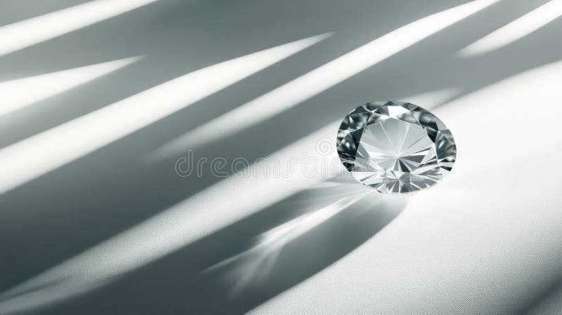 Sparkling Diamond on Smooth Surface with Light Reflections and Shadows ...