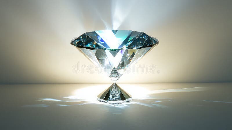 Sparkling Diamond in Spotlight Stock Illustration - Illustration of ...
