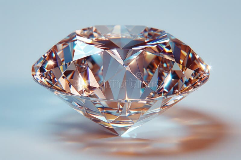 Sparkling Diamond on White Background Stock Illustration - Illustration ...