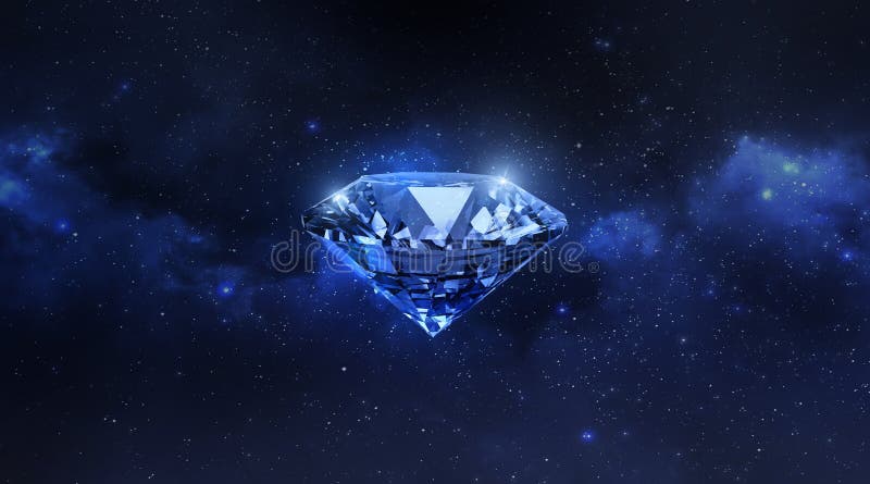 Sparkling Diamonds Floating in the Planet View from Space Stock ...