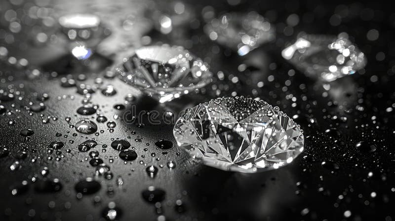 Sparkling Diamonds Glittering Against a Bright Light Backdrop Stock ...