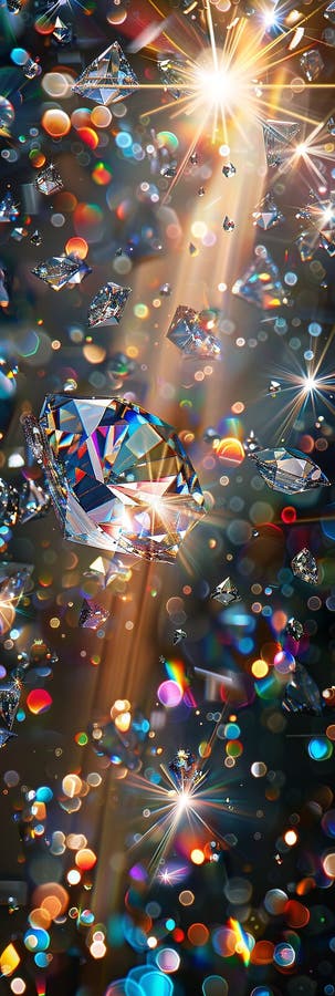 Sparkling Diamonds and Light Reflections Creating a Magical Bokeh ...