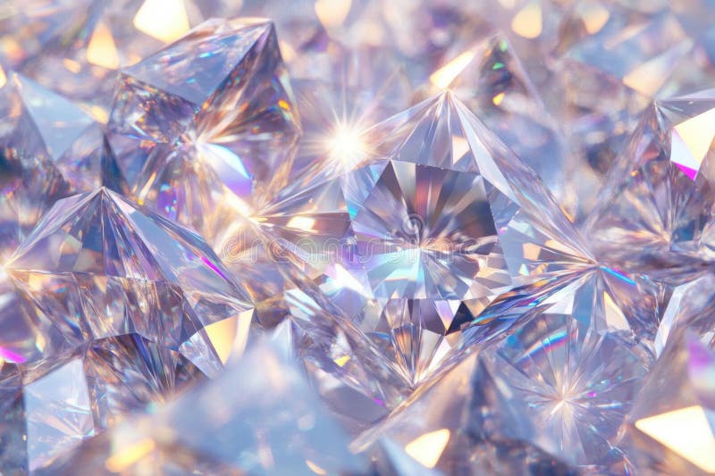 Sparkling Diamonds, a Symphony of Facets and Light Stock Photo - Image ...
