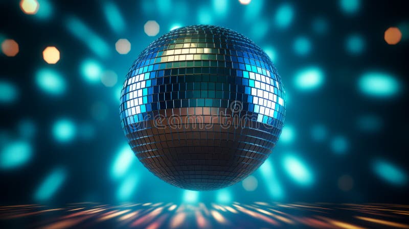 A Sparkling Disco Ball Against a Dark Backdrop Stock Photo - Image of ...