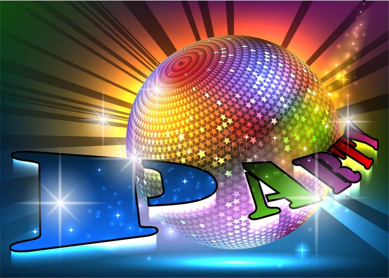 Sparkling Disco Ball. Night Party Stock Vector - Illustration of ...