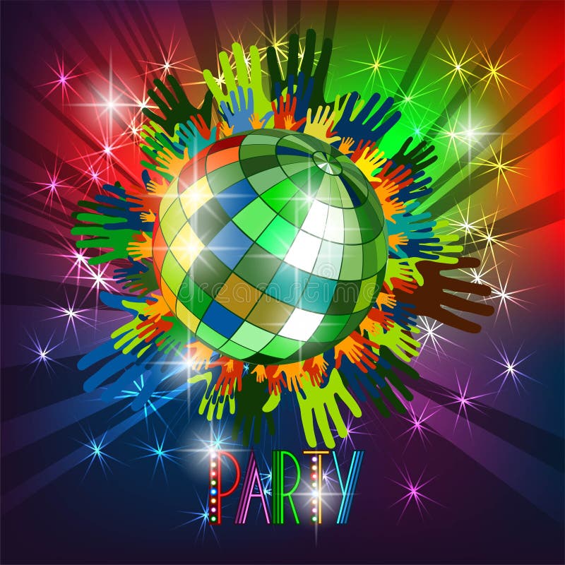 Sparkling Disco Ball. Night Party Stock Vector - Illustration of disco ...