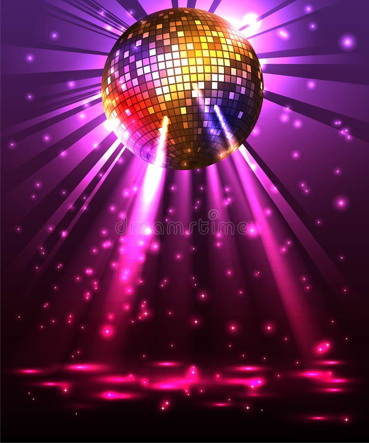 Sparkling Disco Ball. Night Party Stock Vector - Illustration of dance ...