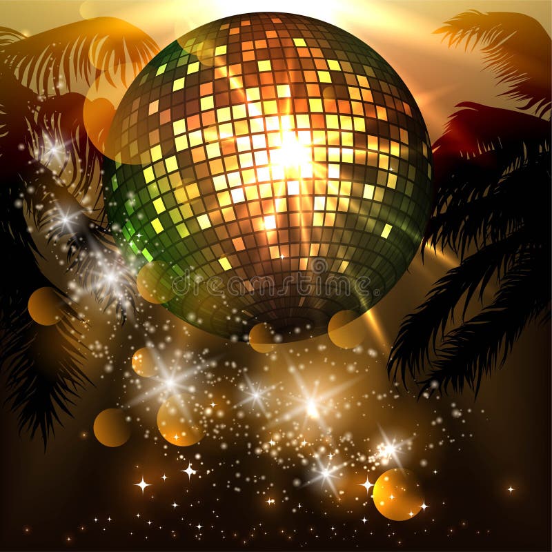 Sparkling Disco Ball Night Party Stock Illustrations – 228 Sparkling ...