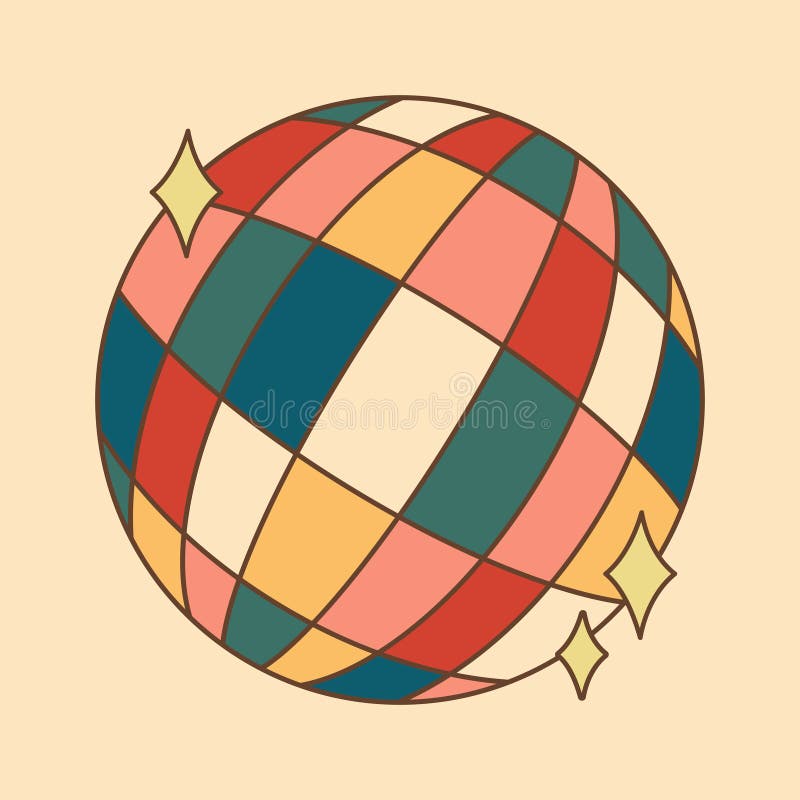 Sparkling Disco Ball. Retro Style Stock Vector - Illustration of ...