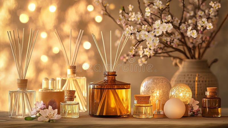 A Sparkling Display of Essential Oils and Diffusers with Spring Stock ...