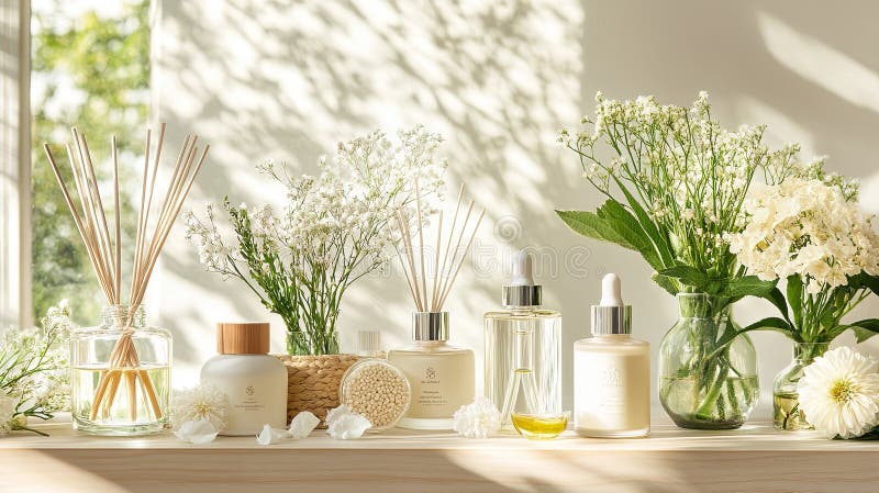 A Sparkling Display of Essential Oils and Diffusers with Spring Stock ...