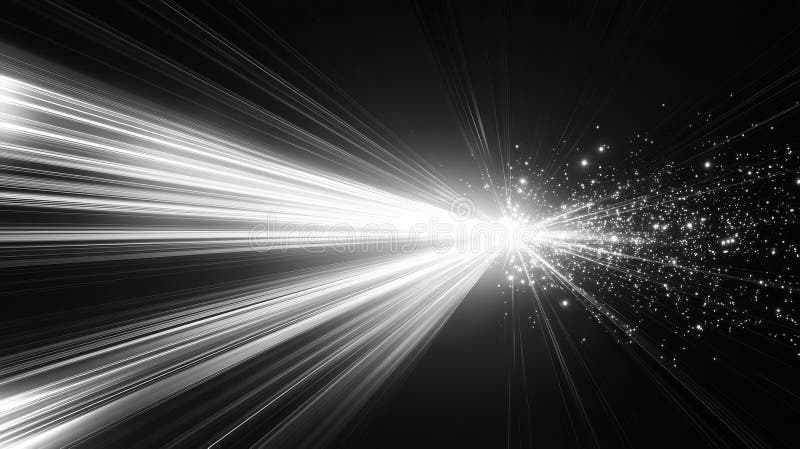 Sparkling Dust Particles Shimmer As Bright White Light Beams Radiate ...