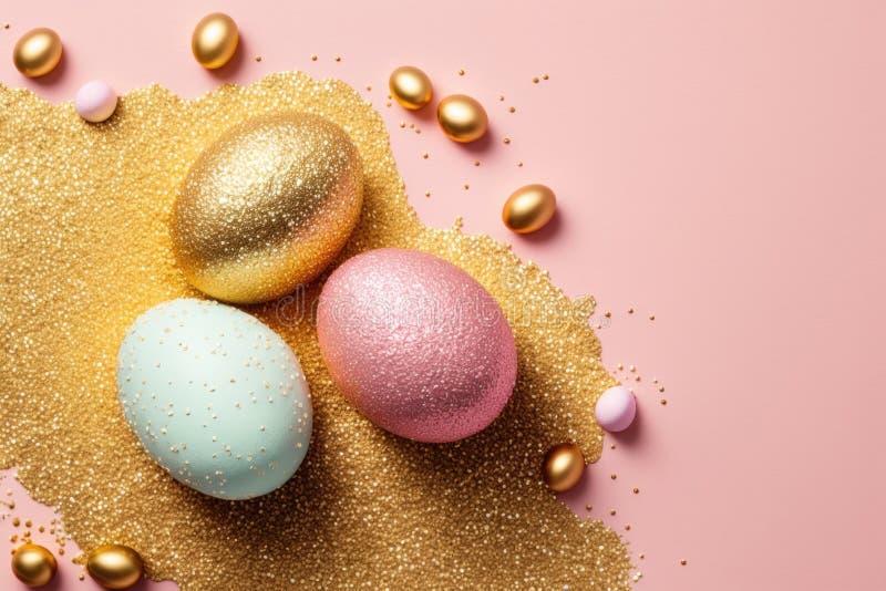 Sparkling Easter Egg Delight. Generative AI Stock Illustration ...