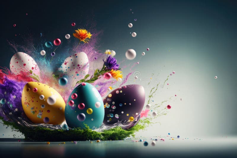 Sparkling Easter Egg Delight. Generative AI Stock Illustration ...