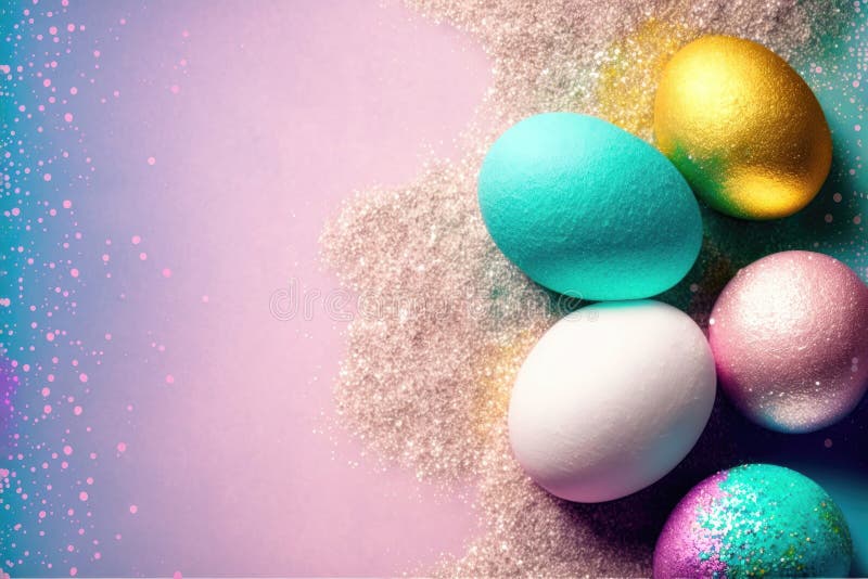 Sparkling Easter Egg Delight. Generative AI Stock Illustration ...