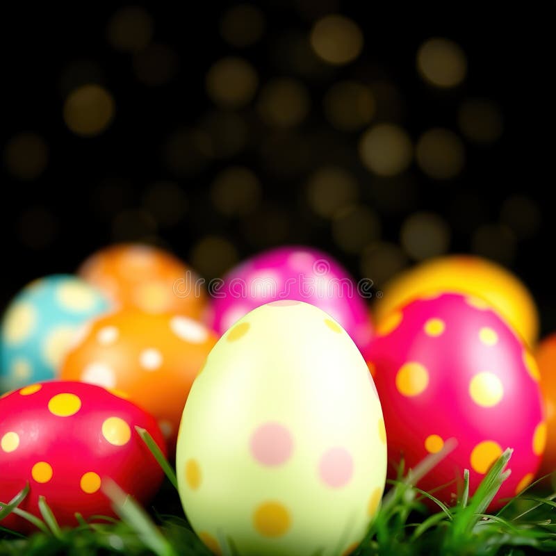 Sparkling Easter Eggs a Vibrant Celebration of Spring Illuminated by ...