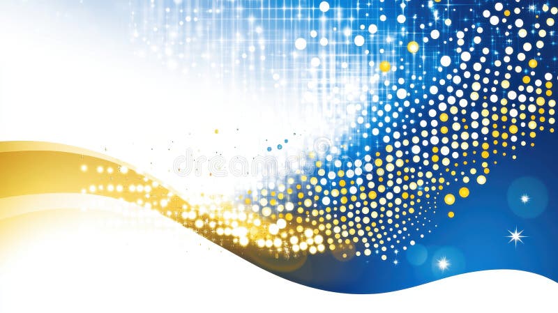 Sparkling Elegance a Dynamic Abstract Design of Gold, White, and Blue ...