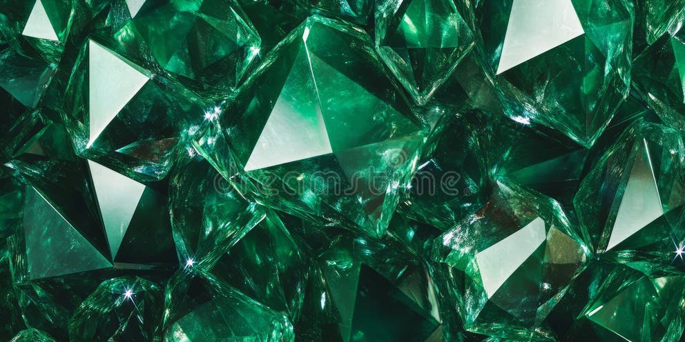 A Sparkling Emerald Green Diamond Pattern with a Subtle Shimmer Effect ...