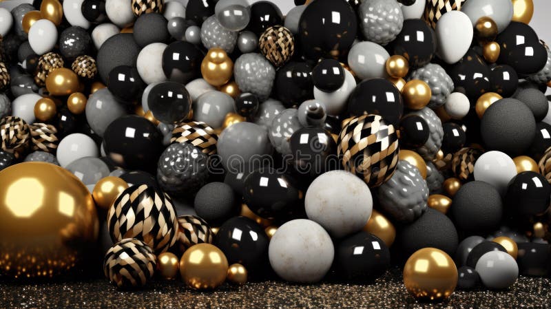 Sparkling Festive Balloon Backdrop Stock Illustration - Illustration of ...