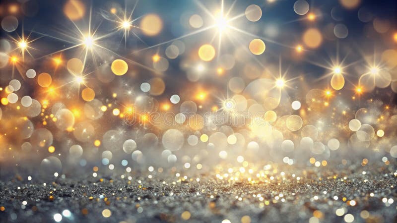 Sparkling Festive Background with Shimmering Glitter and Glowing Lights ...