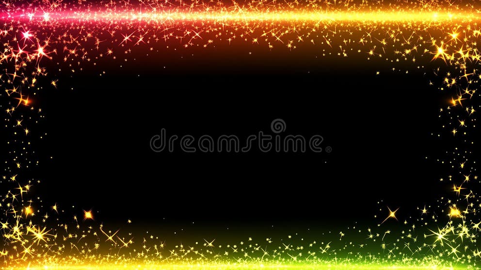 Sparkling Festive Frame with Glitter Stock Illustration - Illustration ...
