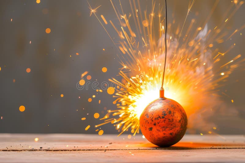 Sparkling Firecracker in a Festive Celebration Stock Image - Image of ...