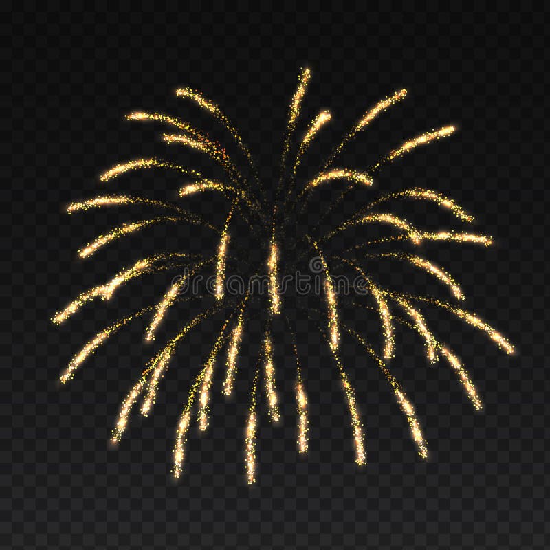 Sparkling Firework Palm Shape Realistic Vector Illustration Stock ...