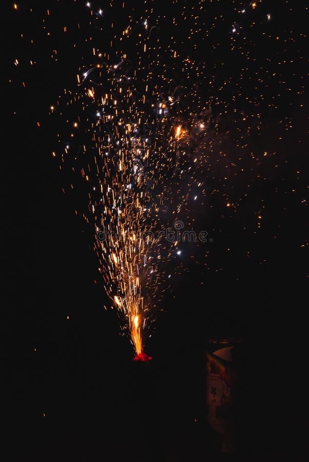 Sparkling Fireworks in the Dark Night Sky Overlay Background Stock ...