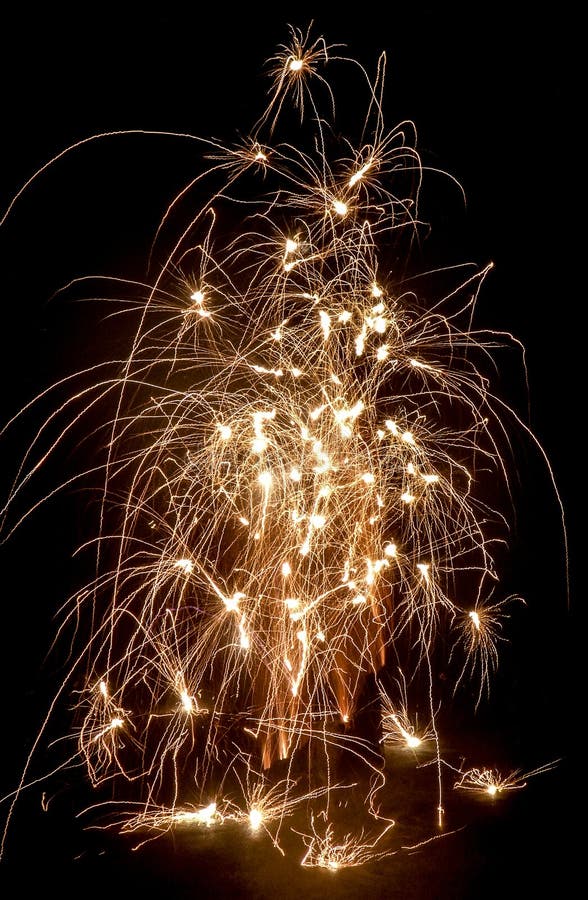 Sparkling fireworks stock image. Image of fireworks, silvester - 64670211