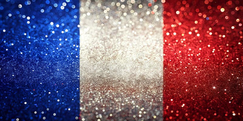 Sparkling French Flag Colors in Glitter Stock Illustration ...