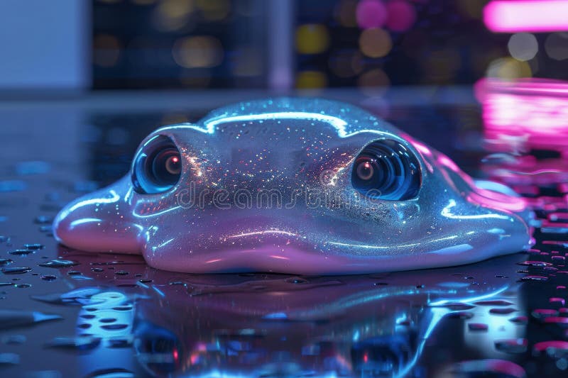 Sparkling Frog in the Night Stock Illustration - Illustration of ...