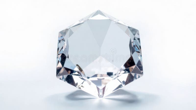Sparkling Geometric Crystal with Multi-faceted Design Stock ...