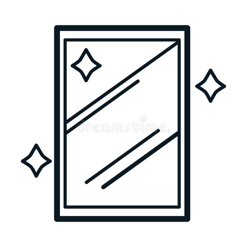 Sparkling Window Icon, Outline Style Stock Vector - Illustration of ...