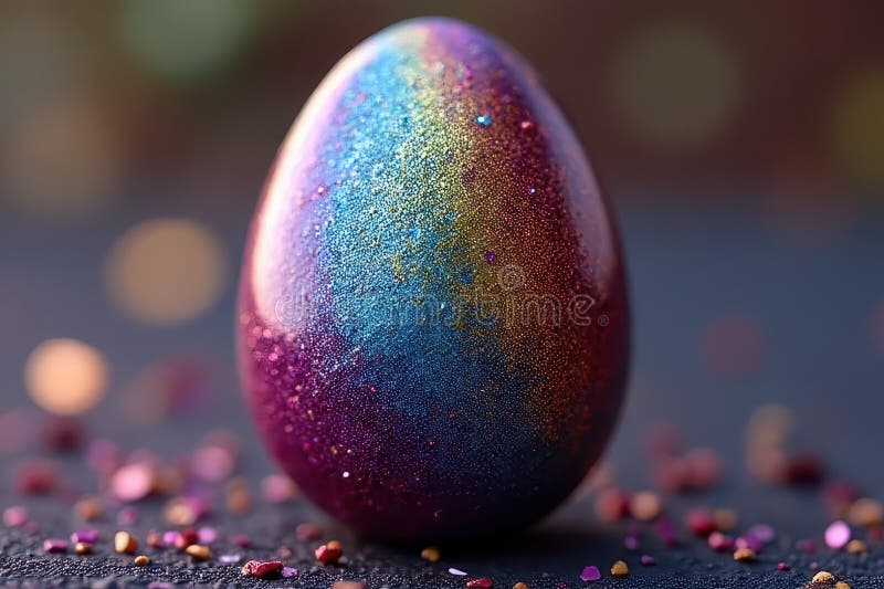 Sparkling Glitter Egg Decor Stock Illustration - Illustration of interior, generative: 369631327