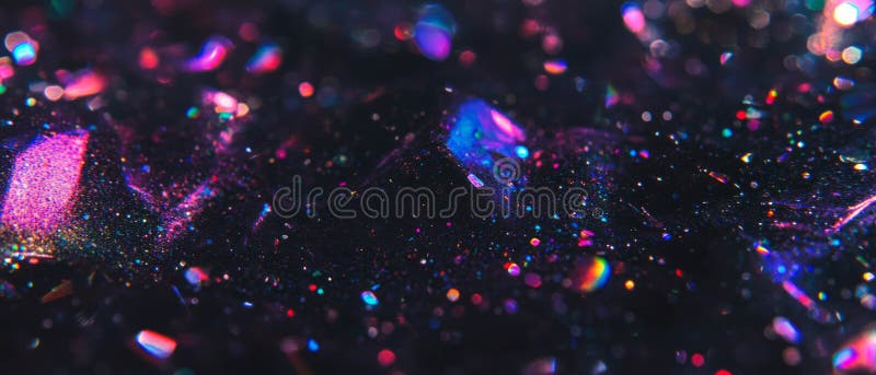 Sparkling Glitter Particles Create a Vibrant Texture Against a Dark ...