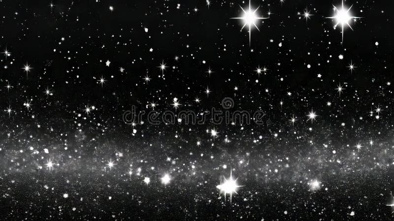 Sparkling Glitter Starry Night Background Stock Footage - Video of ...
