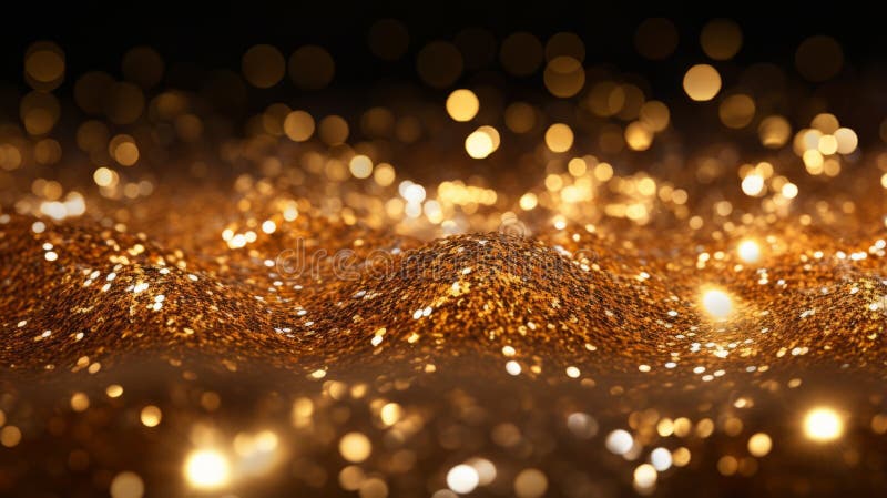 Sparkling Gold Background with Twinkling Lights Stock Illustration ...