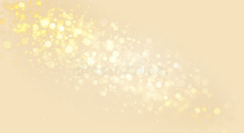 Sparkling Gold Bokeh Effect on a Light Tan Surface Stock Illustration ...