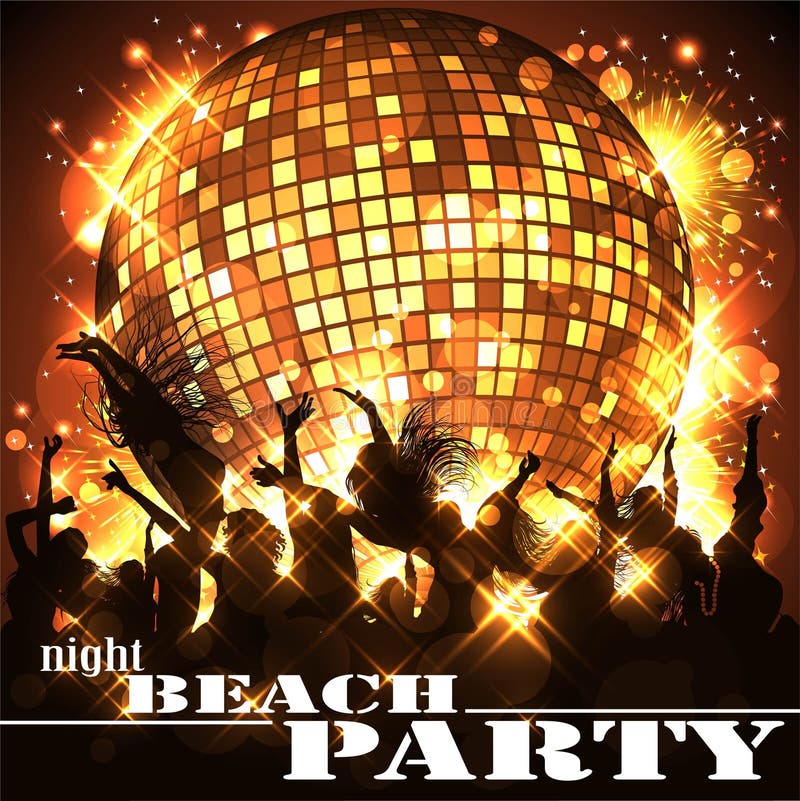 Sparkling gold disco ball stock illustration. Illustration of ...