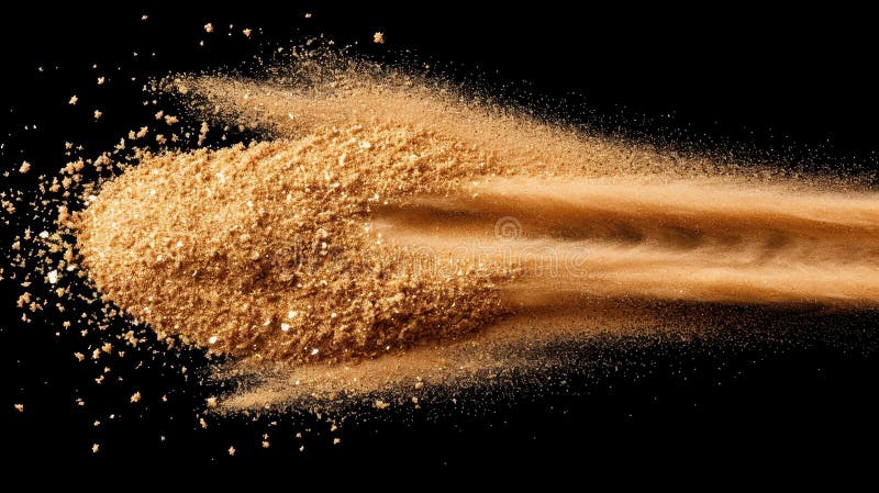 Sparkling Gold Dust Dances on a Sleek Black Backdrop, Creating an ...