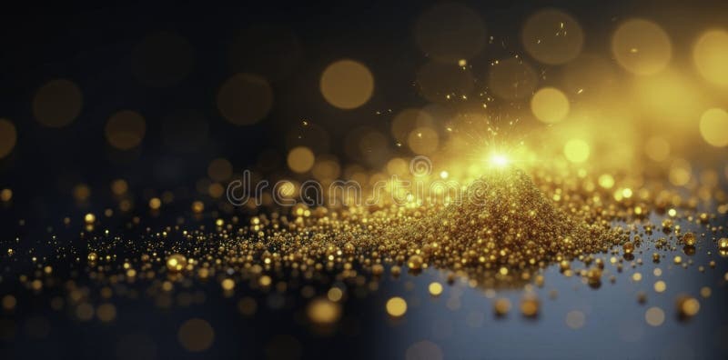 Sparkling Gold Dust Particles on Glassy Surface, Sparkle, Premium Stock ...