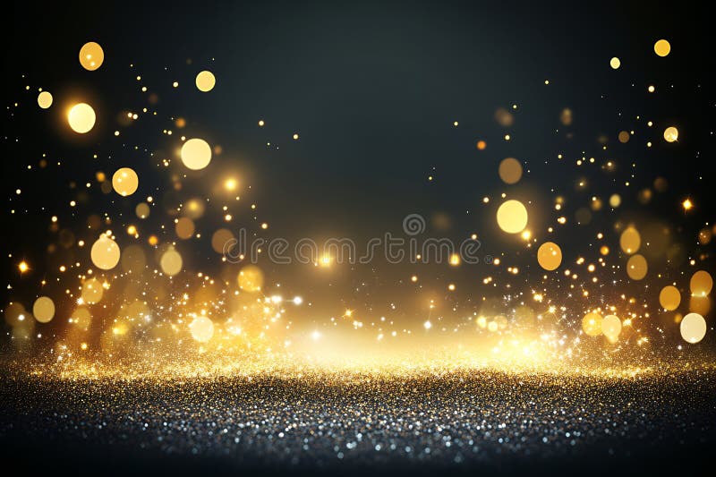 Sparkling Gold Glitter Background Festive Luxury Celebration Stock ...
