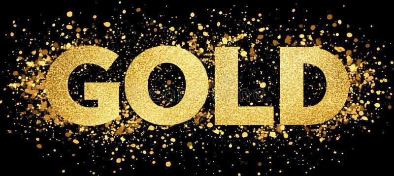 Sparkling Gold Text Effect on Black Background, Perfect for Opulent ...
