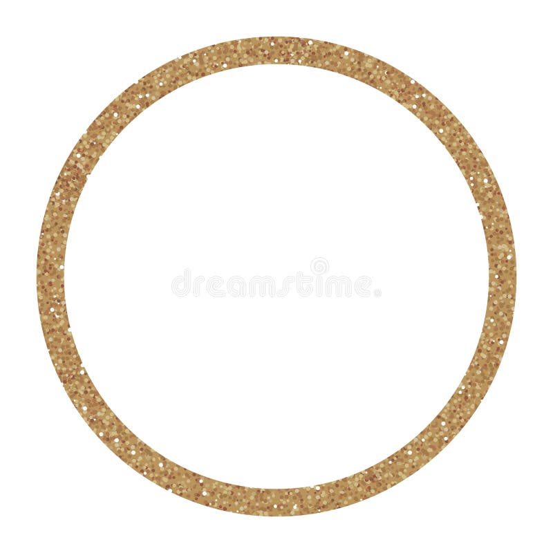 Sparkling Golden Frame, Glitter Circle. Great for Wedding Invitations ...