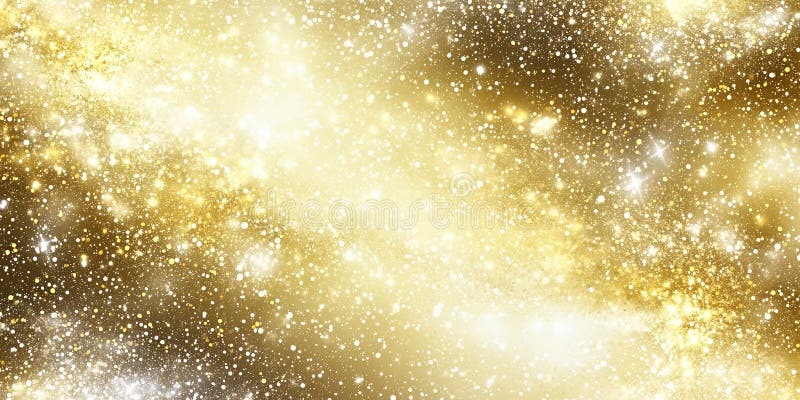 Sparkling Golden Galaxy Background Celestial Glitter and Shimmering ...