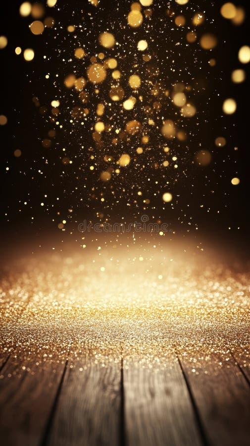 Sparkling golden particles stock photo. Image of design - 378068604
