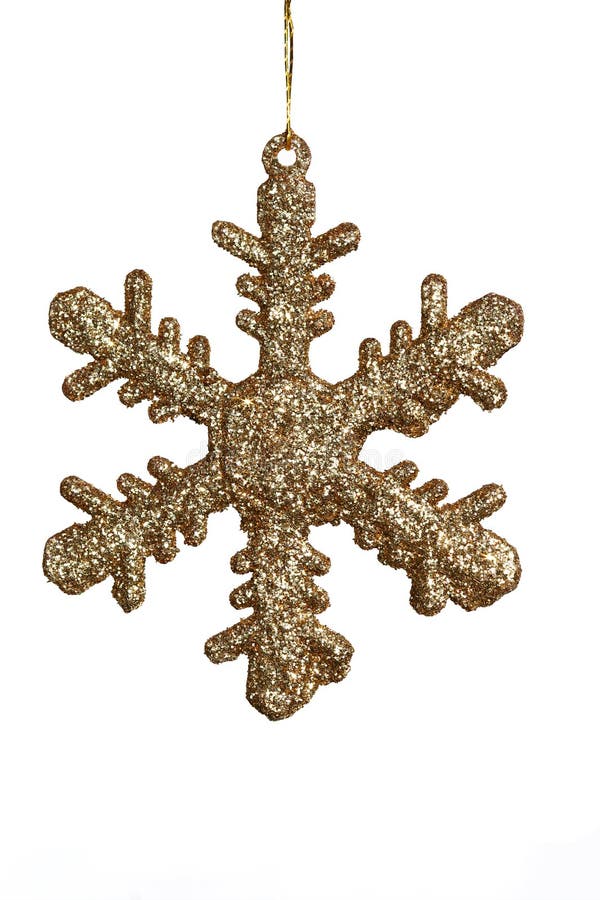 Gold Glitter Snowflake stock photo. Image of sparkling - 27630210