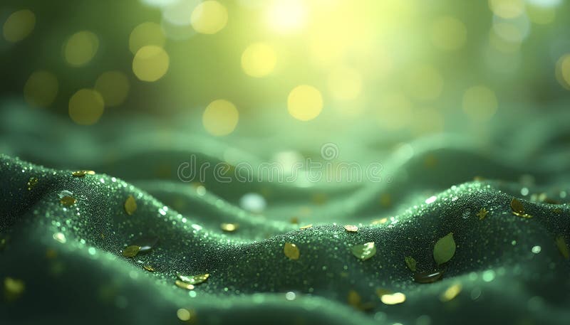 Sparkling Green Particles Gentle Motion Background Stock Image - Image ...