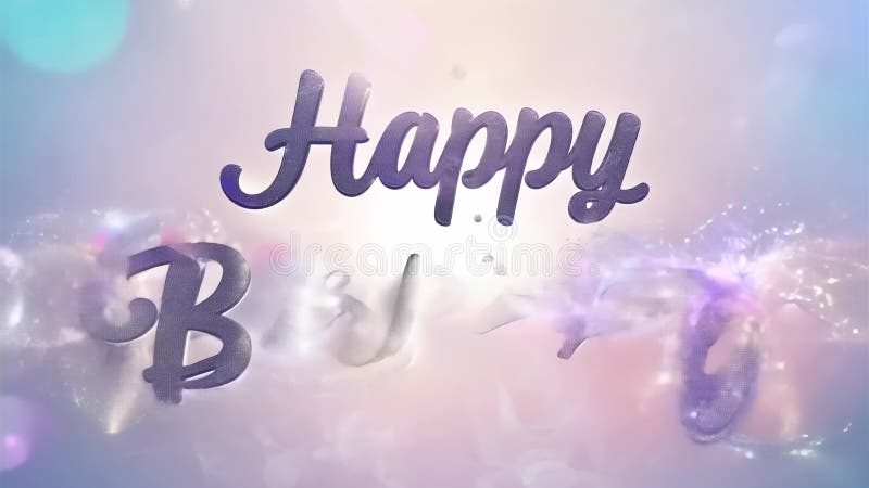 Sparkling Happy Birthday Animation with Light Particles Stock Video ...